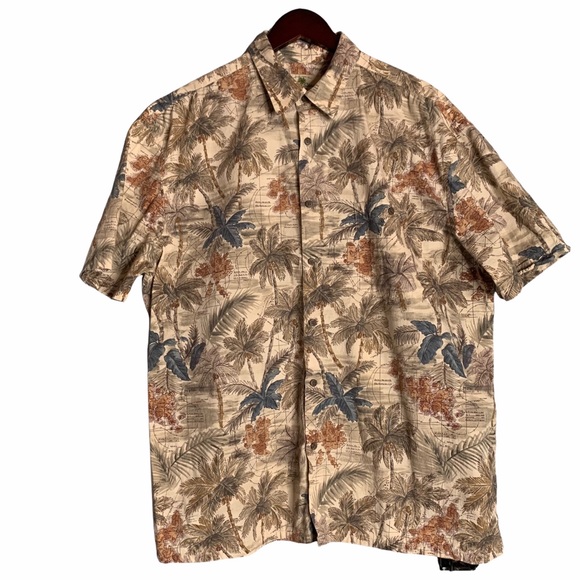 island shores | Shirts | Island Shores Tropical Print Shirt Xl Maps ...